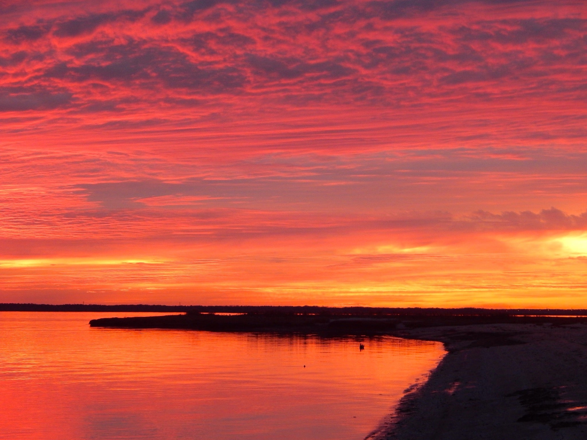 Calm before the storm: Tuesday's breathtaking sunset at the Jersey ...