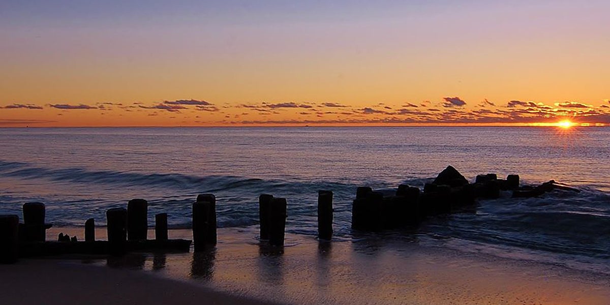 This morning's sunrise over the Atlantic - WHYY