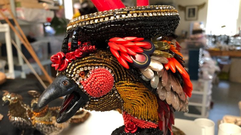 Sequins, beads, humor and Voodoo flags: The art of Nancy Josephson - WHYY