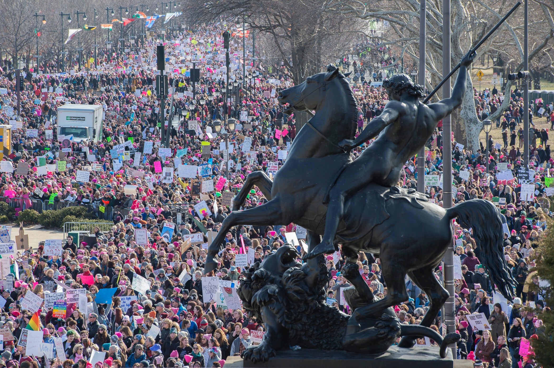 Supporting a multitude of issues, women continue to march - WHYY