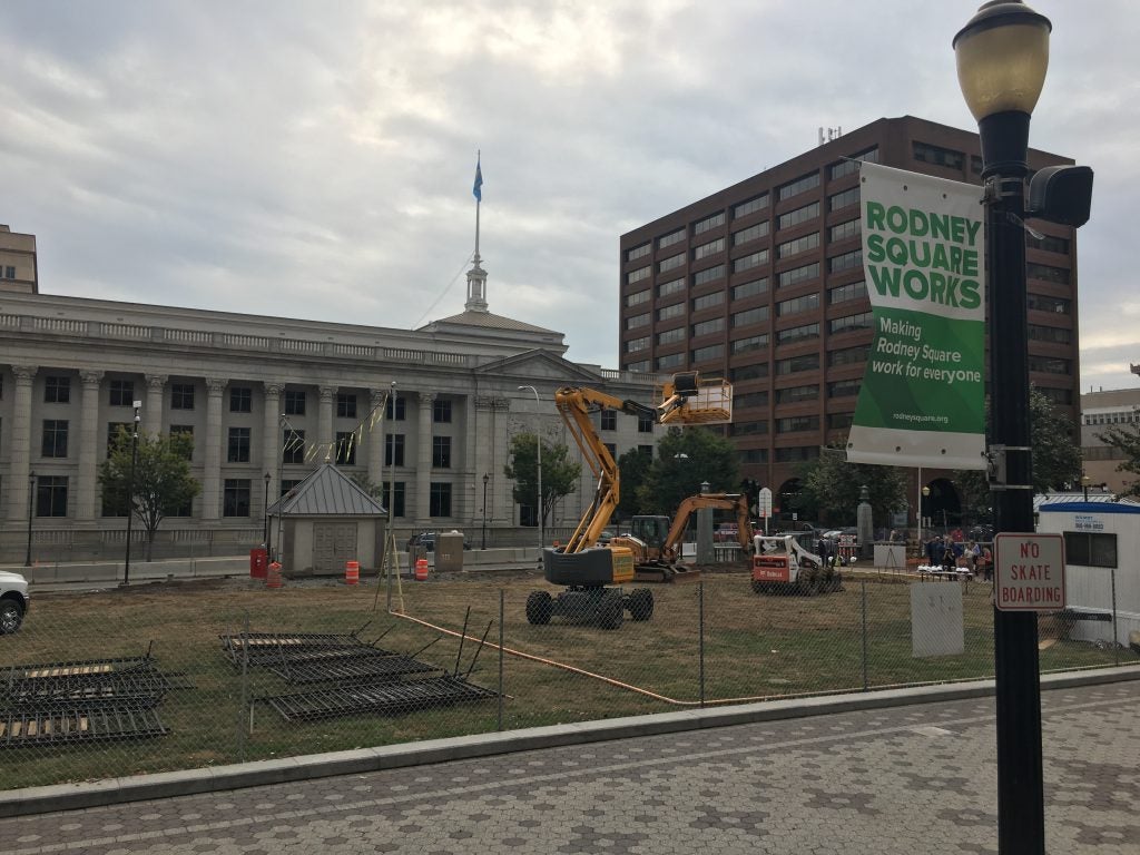 Work starts on facelift for Wilmington’s Rodney Square - WHYY