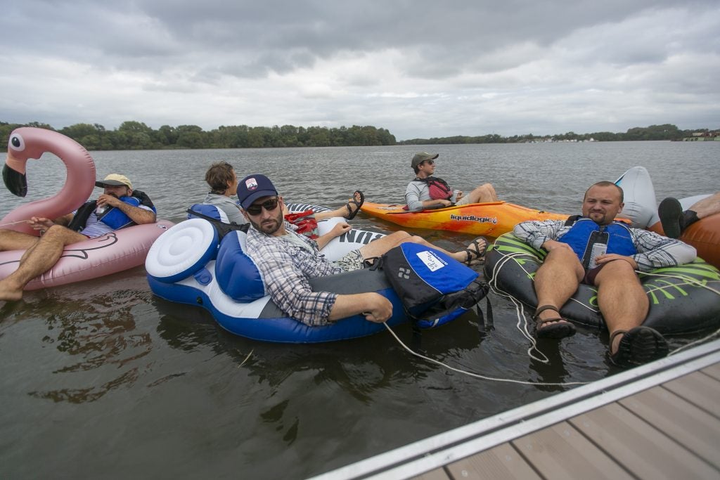 Floatopia promotes a swimmable urban Delaware River - WHYY