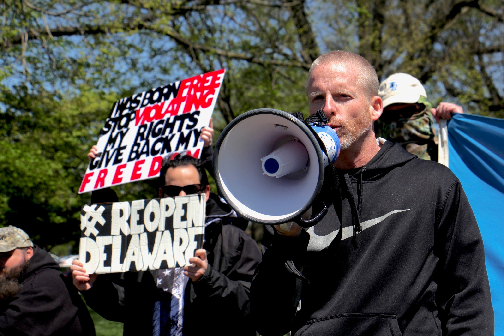 Protesters urge Gov. Carney to reopen Del. ‘in a safe manner’ - WHYY