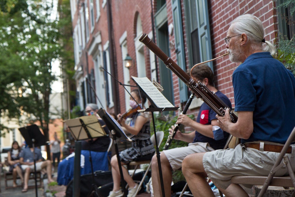 How a hidden Center City block became a pop-up concert hall - WHYY