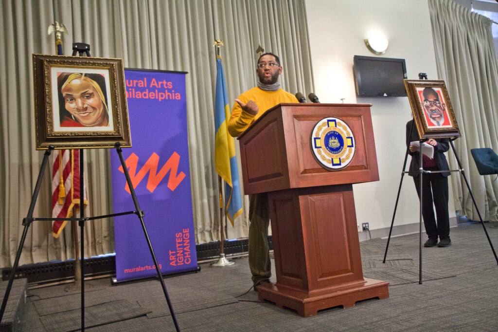 Larry Krasner’s artist-in-residence unveils new portrait exhibition - WHYY