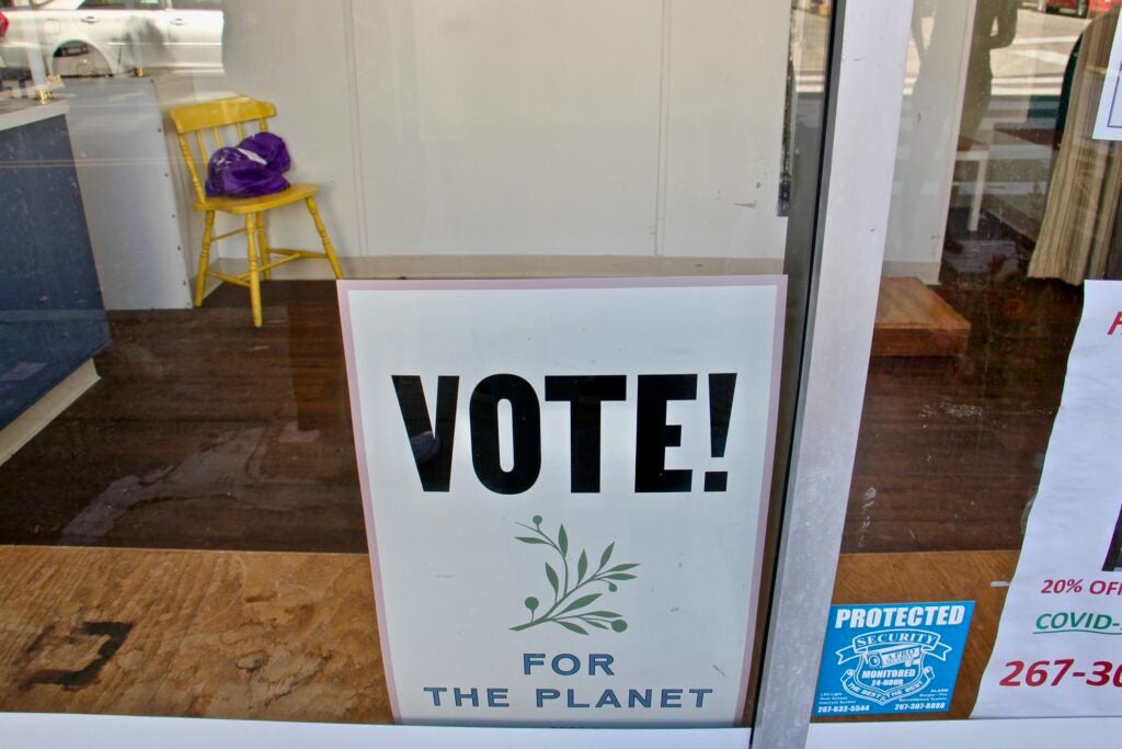 Philadelphians window displays help get out the vote - WHYY