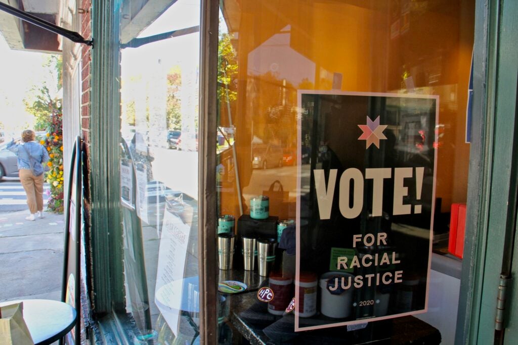Philadelphians window displays help get out the vote - WHYY