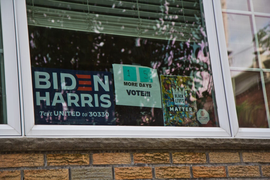 Philadelphians window displays help get out the vote - WHYY