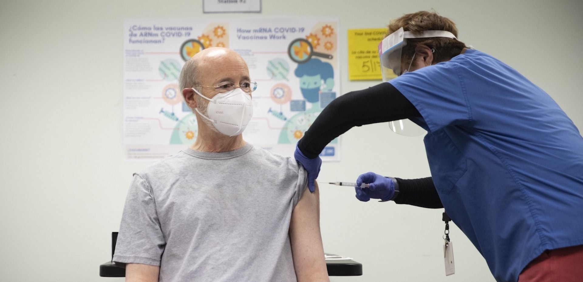 Gov. Tom Wolf gets his first COVID-19 vaccine dose - WHYY