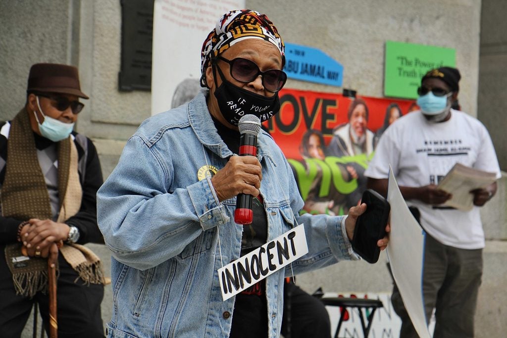Supporters of Mumia Abu-Jamal rally on his 67th birthday - WHYY