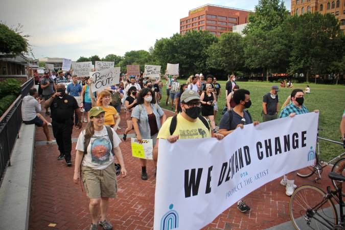 Theater artists protest the Walnut Street Theatre - WHYY