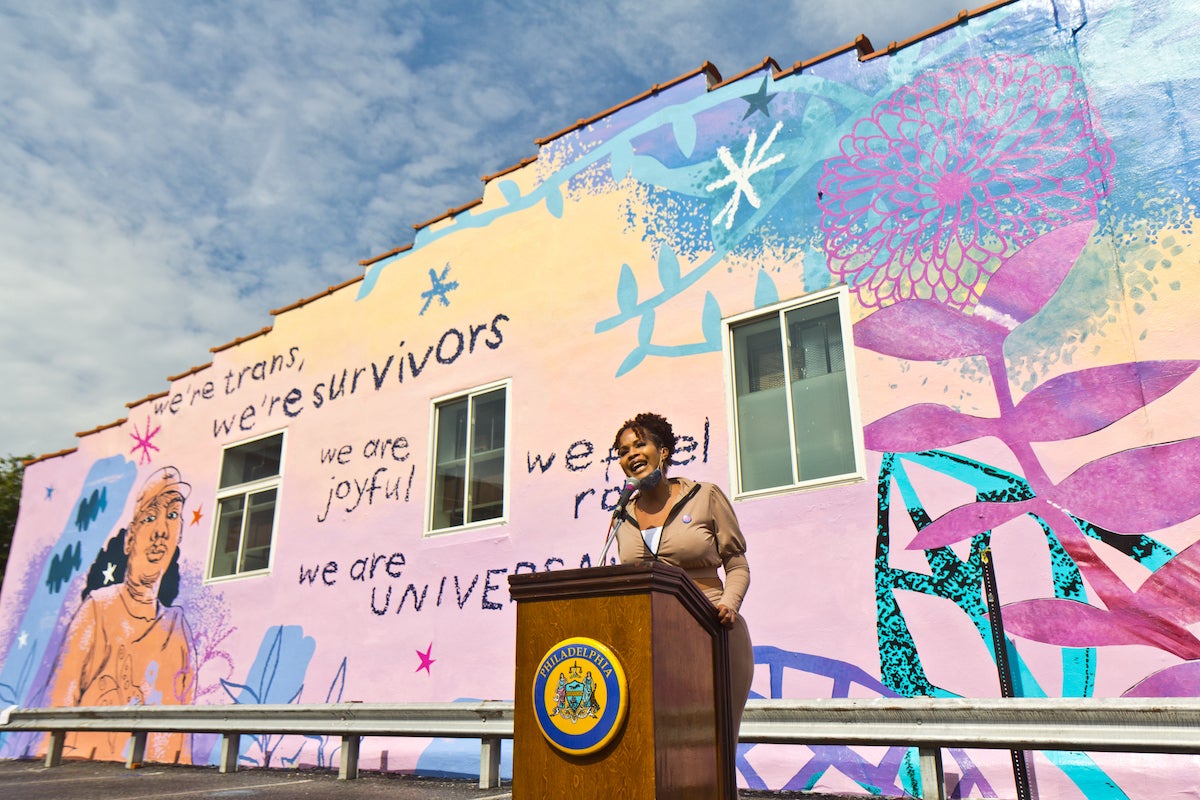 Philly gets its first trans mural - WHYY