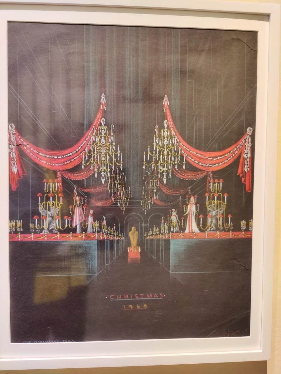 Historic sketches recall Christmases past at Wanamaker’s - WHYY