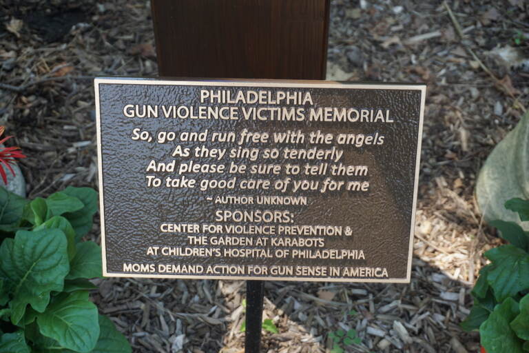 CHOP garden dedicated to Philly’s victims of gun violence - WHYY