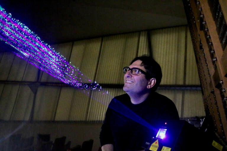 Lasers light up Hanukkah at Beth Sholom - WHYY