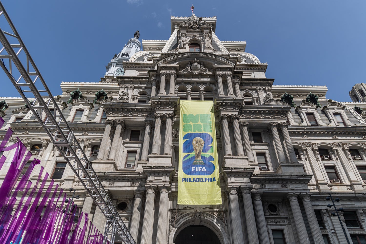 2026 FIFA World Cup promoted with Philadelphia flag raising - WHYY