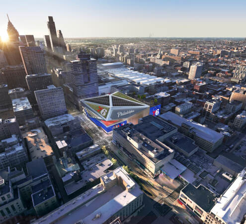 Sixers release new renderings of proposed arena project - WHYY