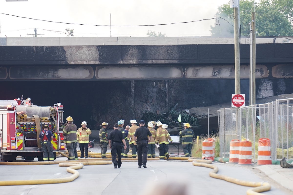 Driver lost control of tanker truck on off ramp before I-95 collapse ...