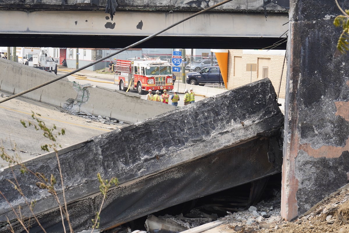 Photos Show Extent Of Damage At Site Of I 95 Collapse In Northeast Photos Show Extent Of Damage At Site Of I 95 Collapse In Northeast