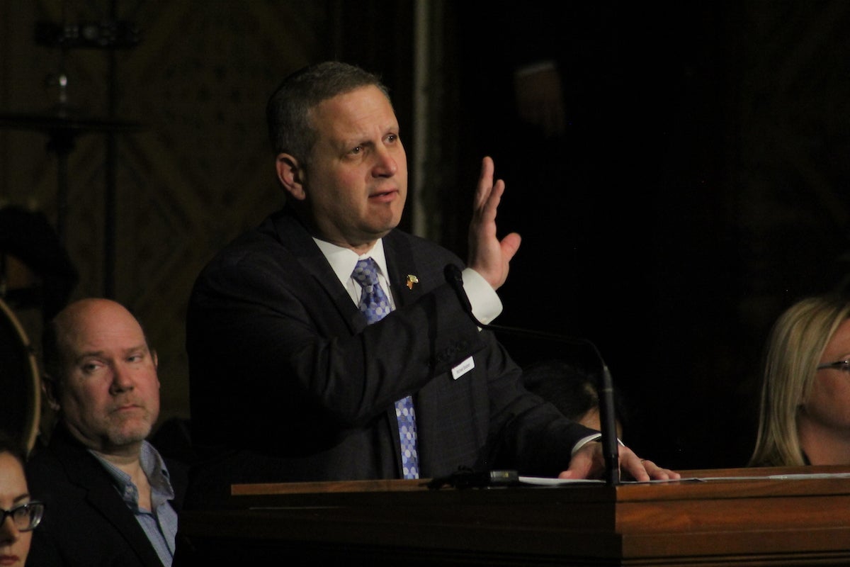 Shapiro, Casey deliver speeches at Rodeph Shalom rally - WHYY