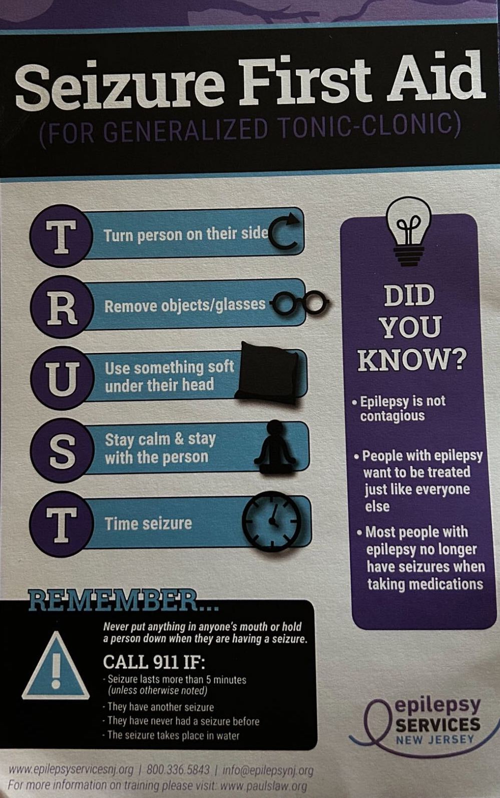 Seizure first aid awareness now law in N.J. - WHYY