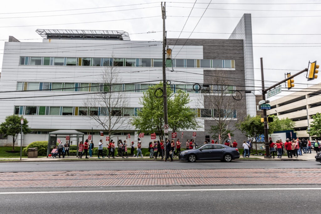 St. Christopher’s Hospital for Children union nurses stage picket - WHYY