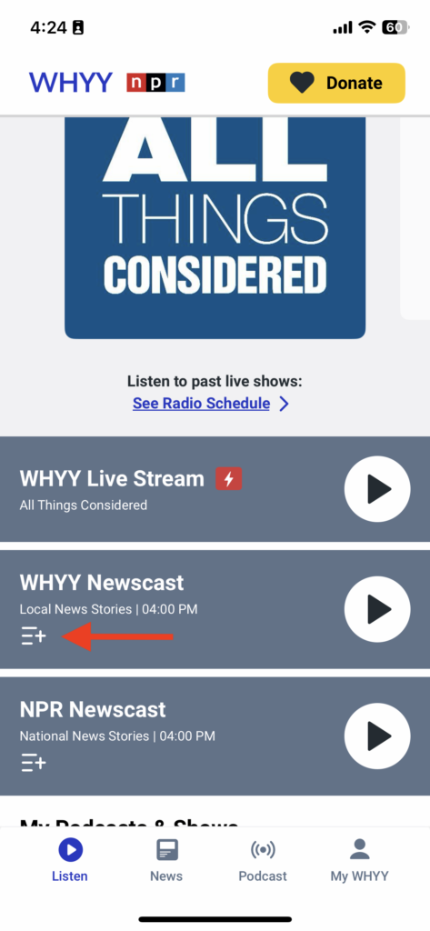 WHYY Listen App Help & FAQ: Livestream Help, Support, & Tips