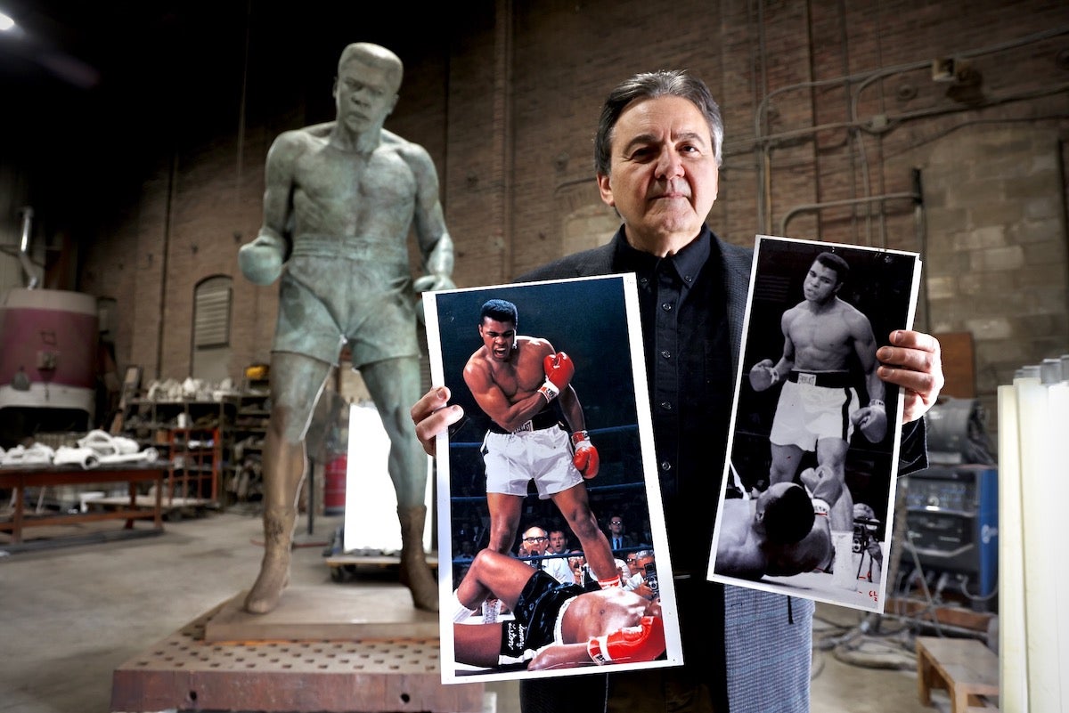 A 10-foot bronze Muhammad Ali is heading to Maine - WHYY