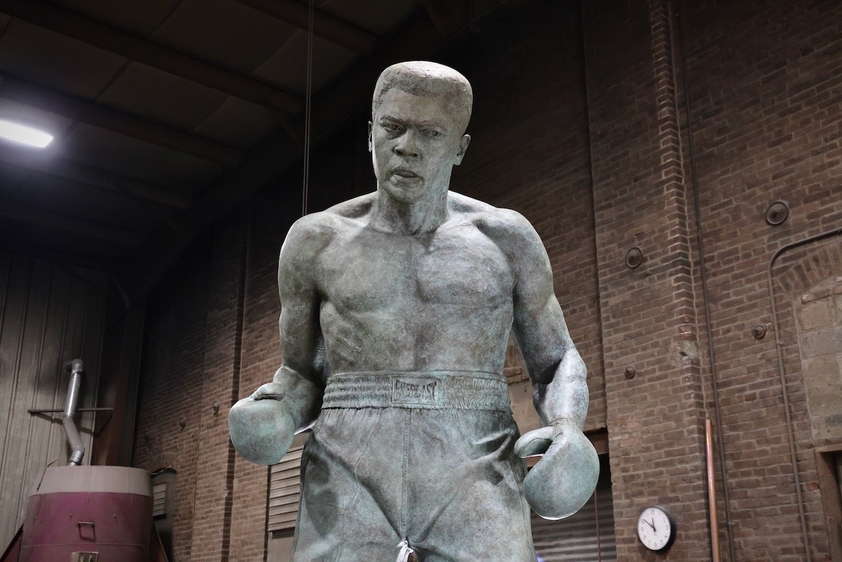 A 10-foot bronze Muhammad Ali is heading to Maine - WHYY