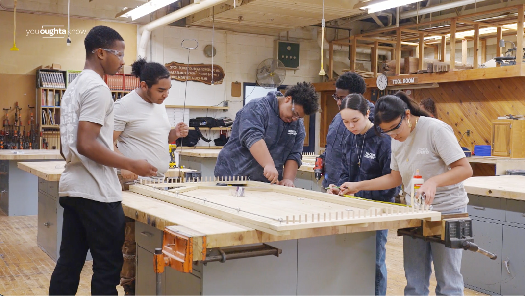 Delaware Carpentry Students & Seniors Create Bags2Mats - WHYY