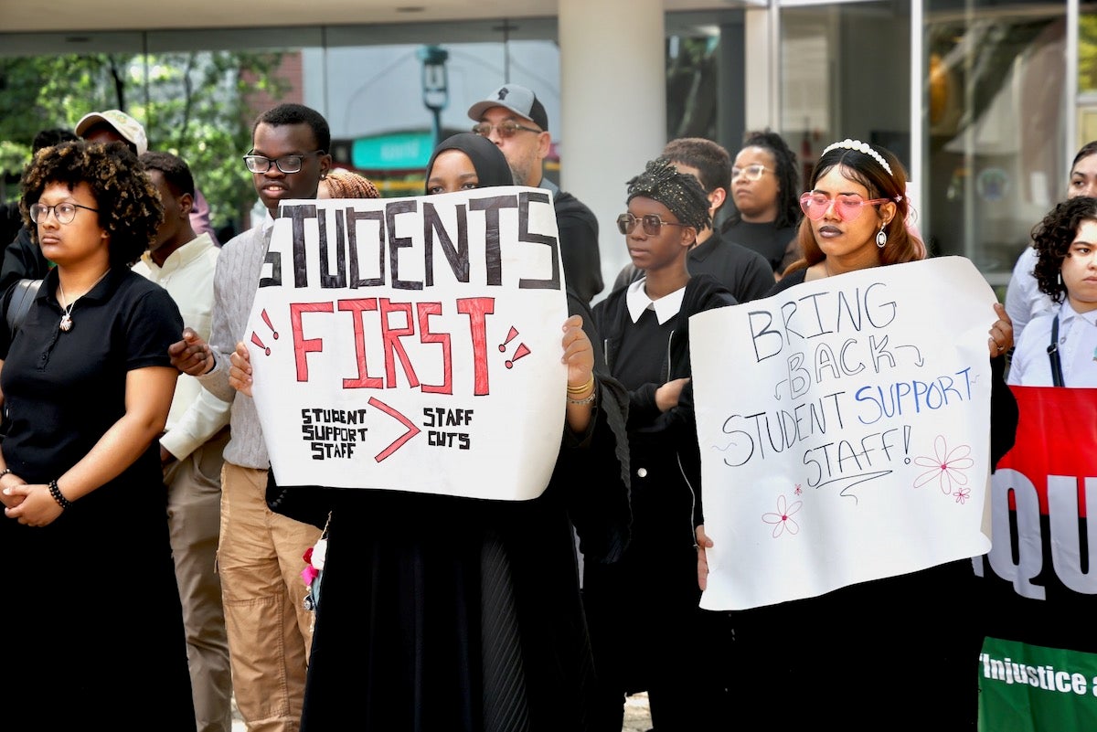 Camden, N.J. students rally against cuts to school district - WHYY