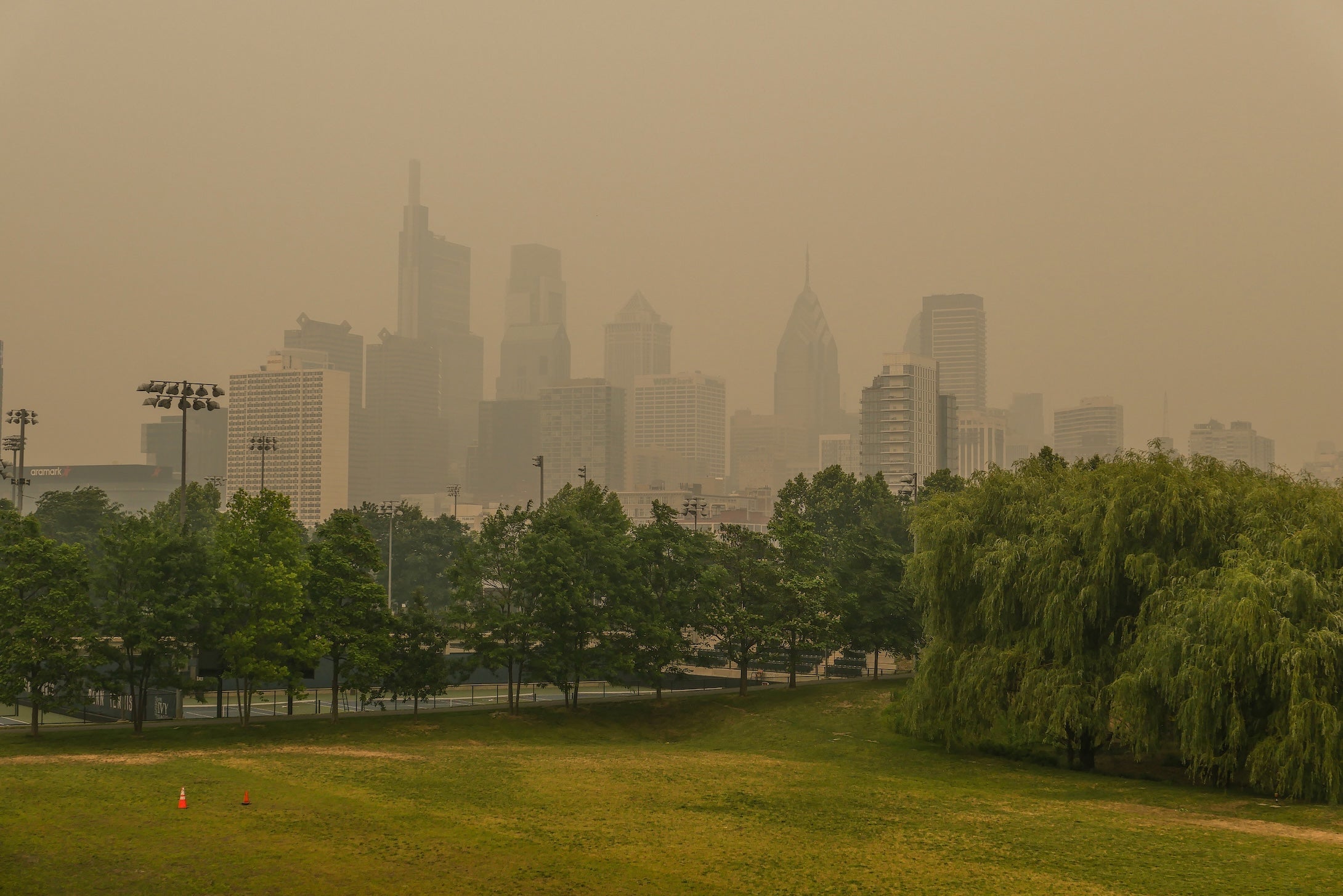 Wildfire smoke in Philly: Code Orange for ozone Wednesday - WHYY