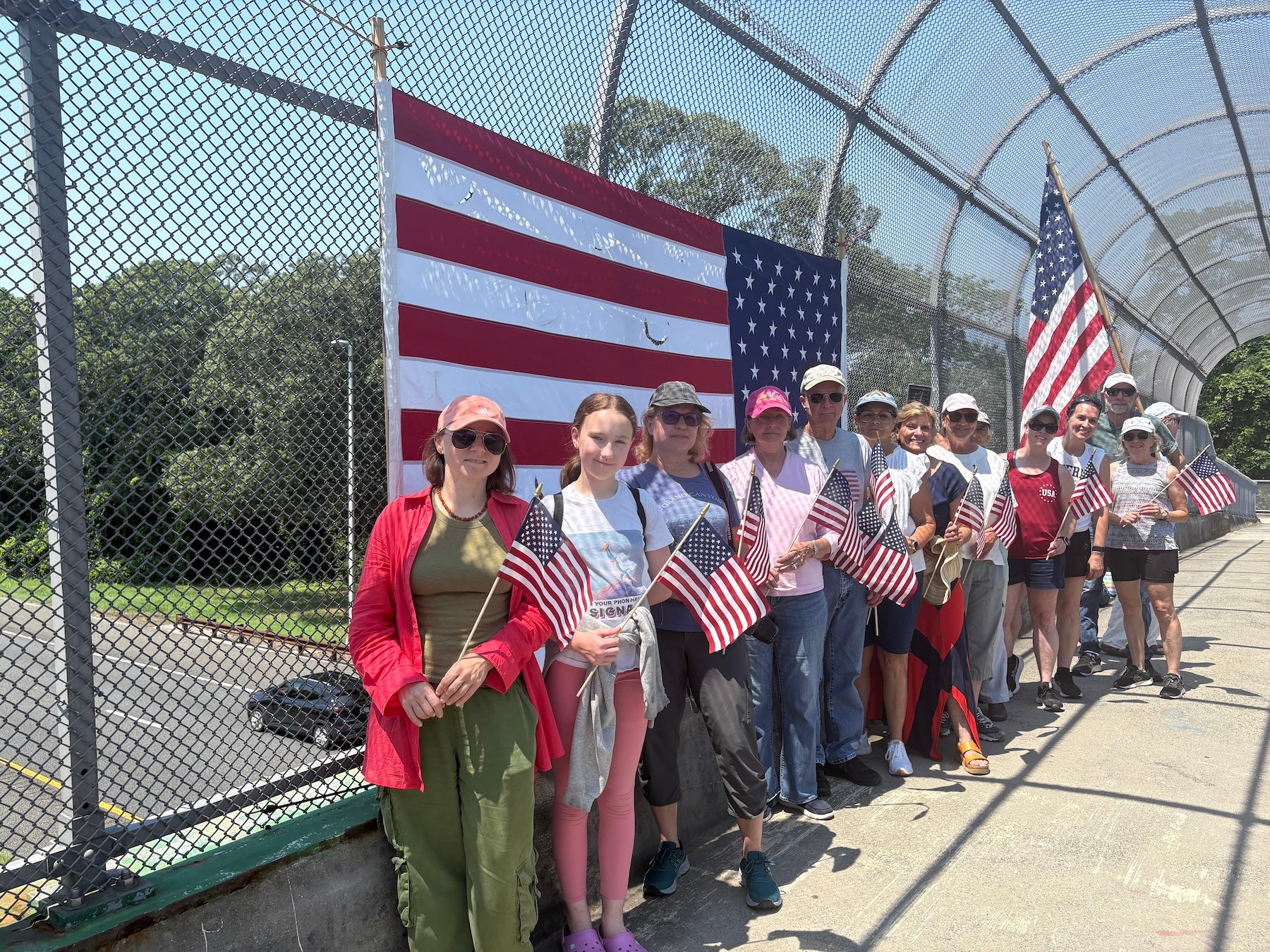 Cape May County’s Bridge Brigade protests Trump policies - WHYY
